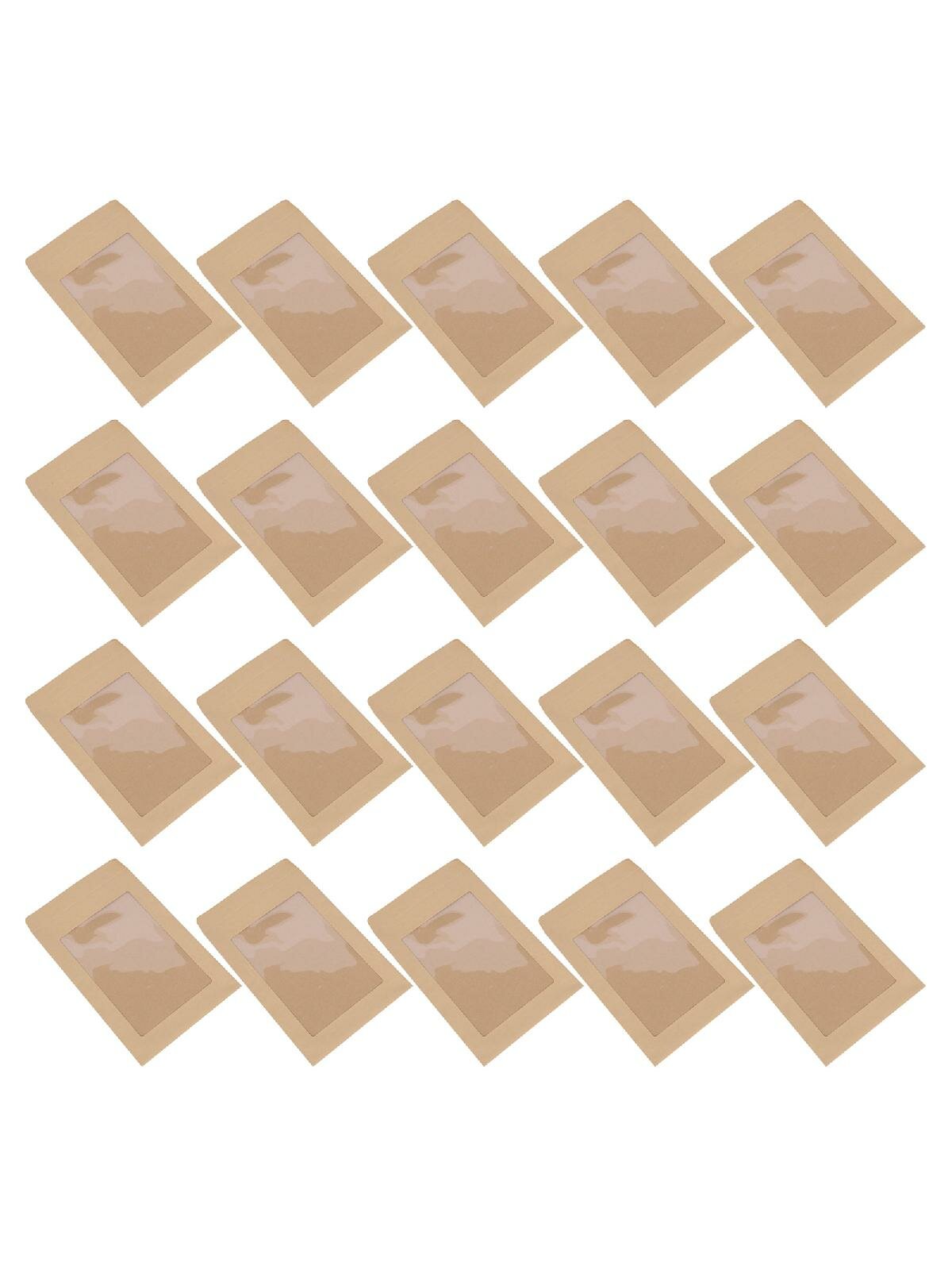 Упаковка из 20 винтажных конвертов с прозрачным окошком для рождественской валентинки