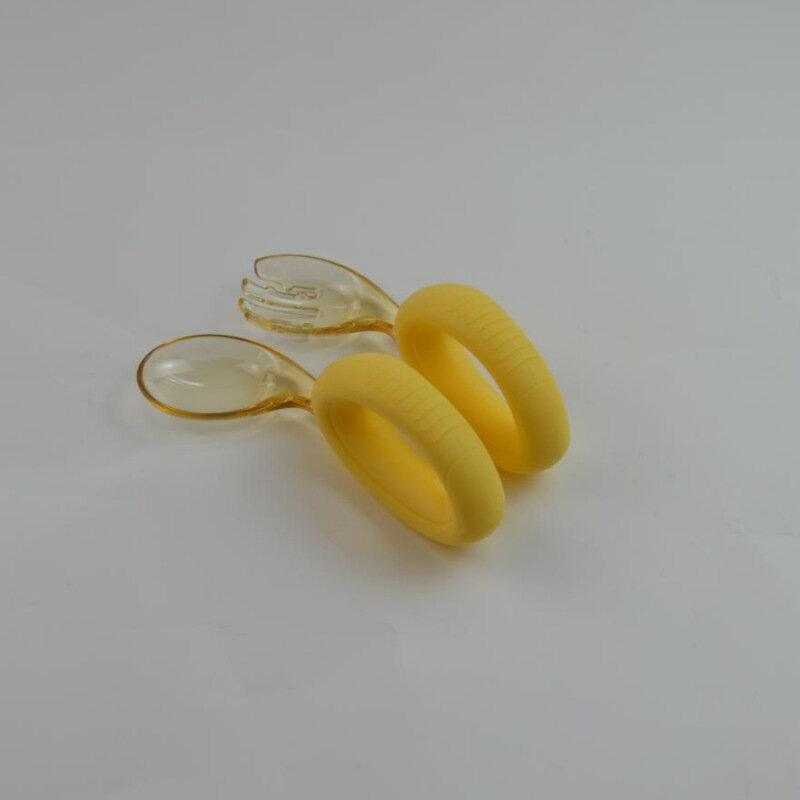 Набор вилки и ложки из PPSU силикона, 316 нержавеющая сталь, короткая ручка для малышей, вилка и ложка для детского сада, самостоятельное питание