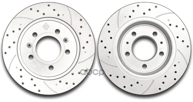 Тормозной диск (зад) Platinum перфорация слотирование Gerat арт. DSK-R191P