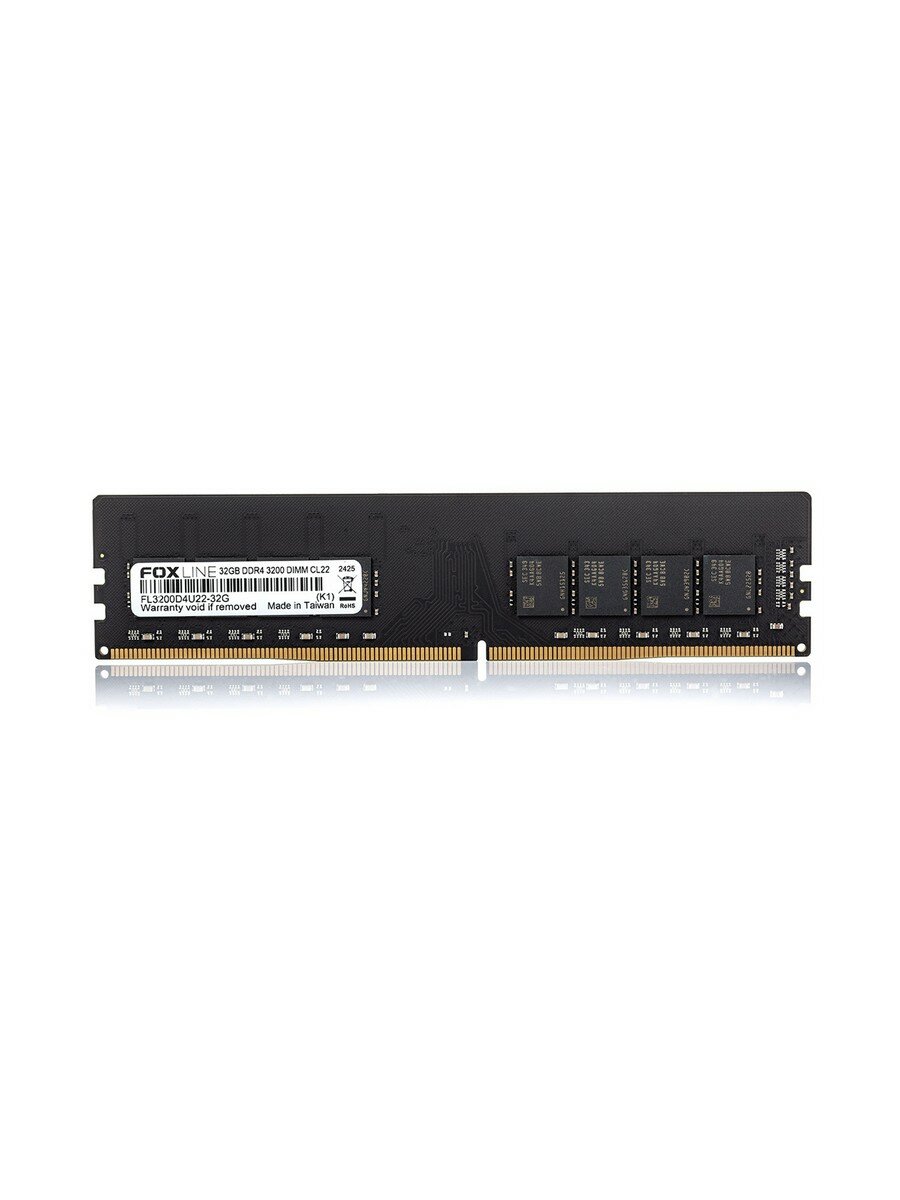 Память FOXLINE DDR4 DIMM 16Gb (PC25600, 3200MHz, CL22, 1.2V, OEM) (FL3200D4U22-16G)