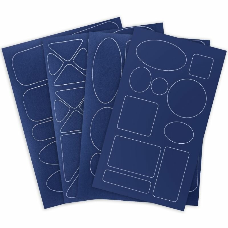 1 комплект наклеек для ремонта пуховика из 4шт-темно-синий