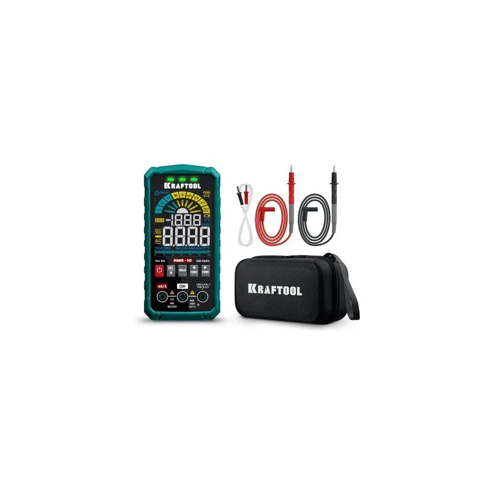 Мультиметр Kraftool KMS-10, профессиональный, цифровой, автоматический, 59872