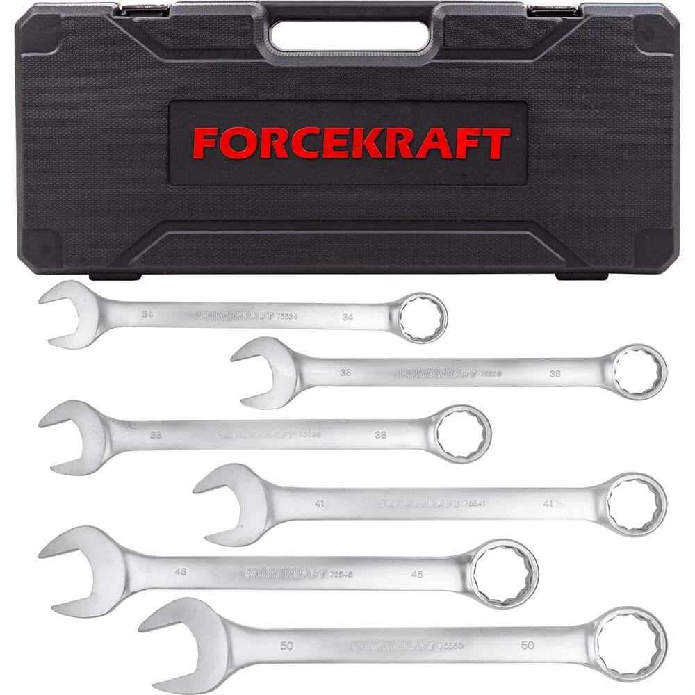 Набор ключей комбинированных Forcekraft 6 предметов FK-5061MP(64757)