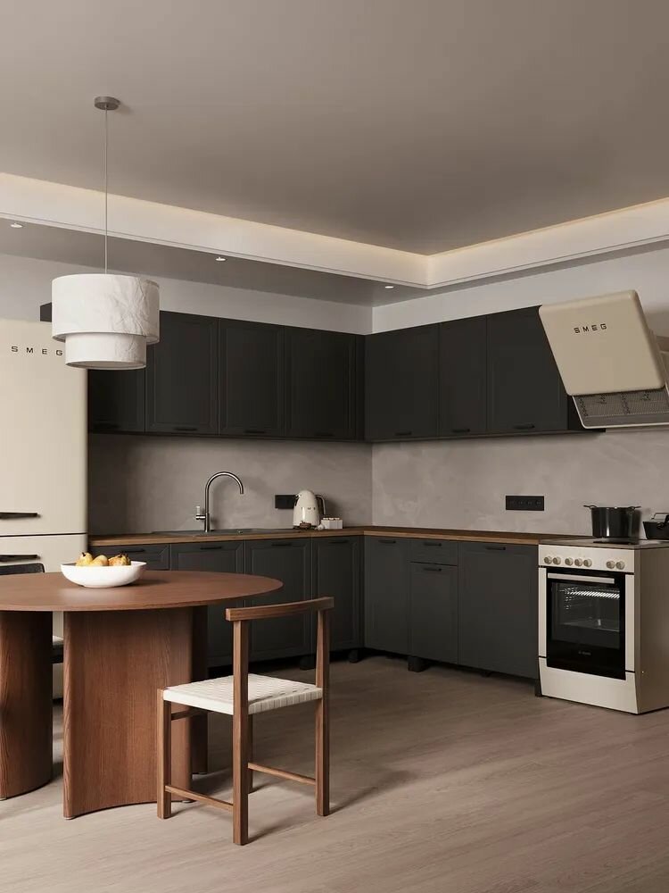 Кухонный гарнитур Мадрид 3,5м диамант серый со столешницей