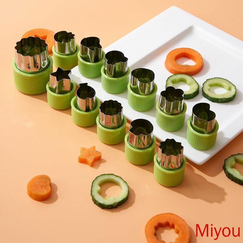 Набор форм для фигурной нарезки овощей и сыра для канапе, формы для печенья 12 шт
