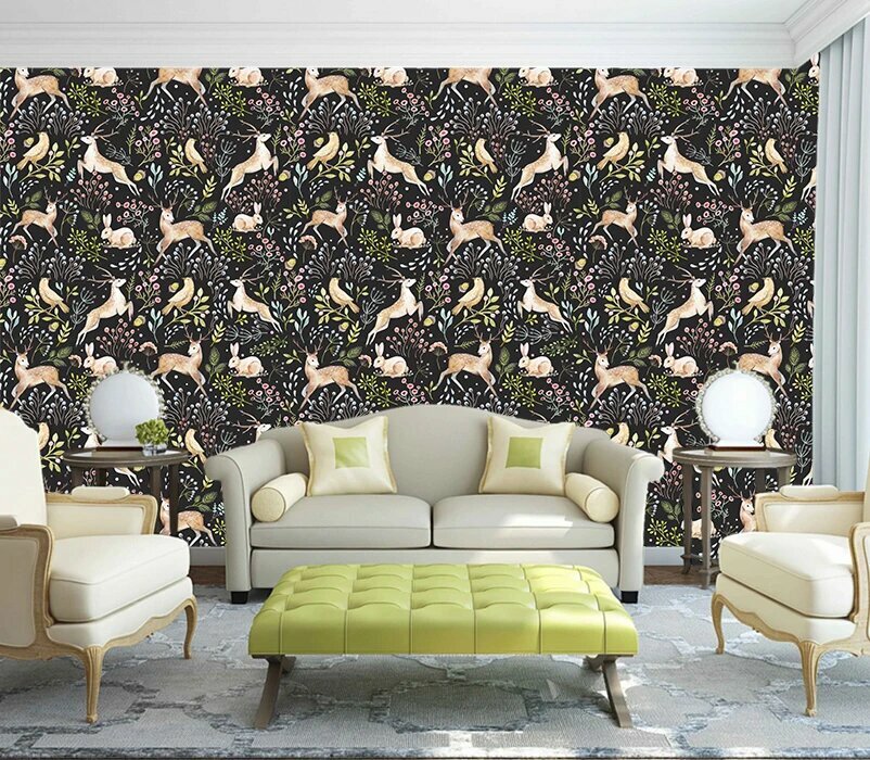 Шелковые обои Beibehang "Леопардовое облако" 123821624, straw pattern