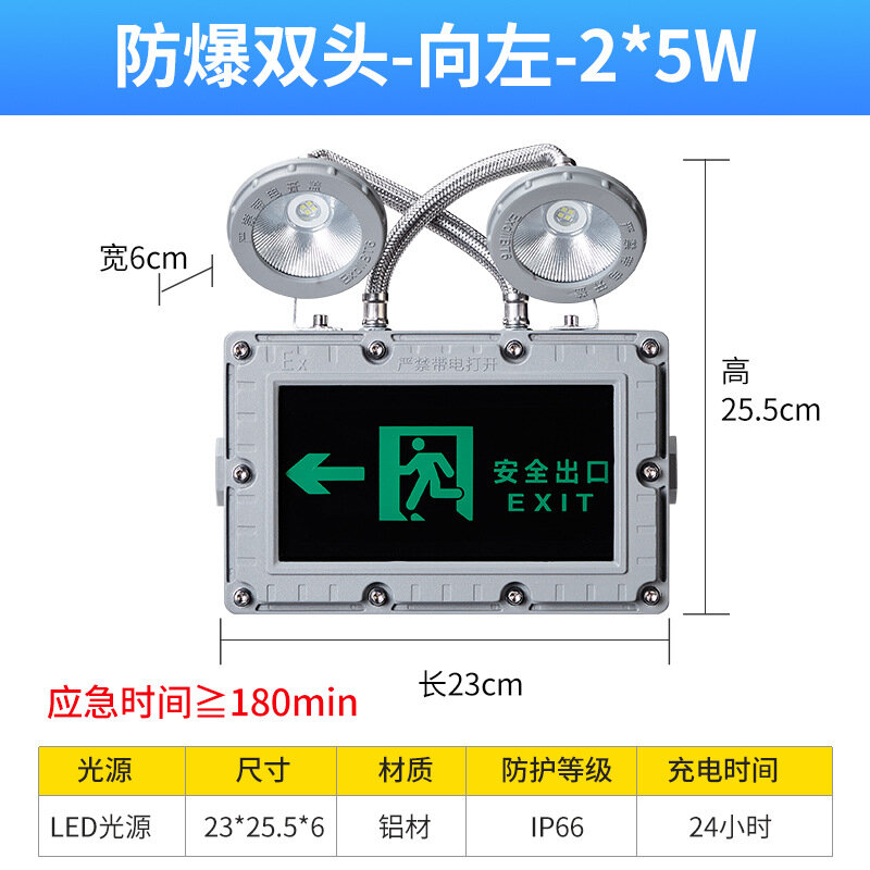Светодиодный взрывозащищенный аварийный свет, знак эвакуации, освещение для пожаров, свет для АЗС, взрывозащищенный индикатор направления безопасности