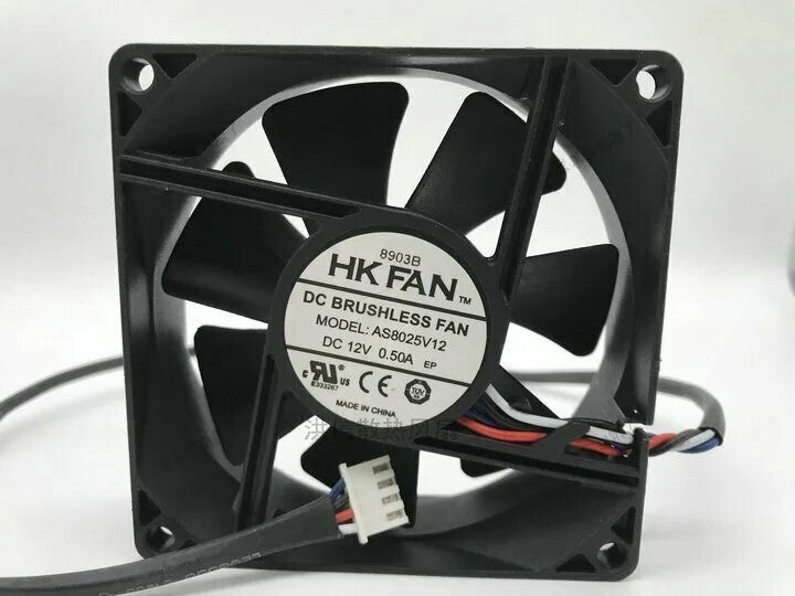 HKFAN AS8025V12 DC12V 0.50A 80 * 25 мм ИБП вентиляторы охлаждения1，（Рекомендуемые качественные продукты）