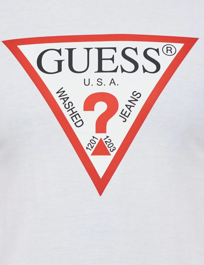Футболка GUESS, размер 46/S, белый — фото 1