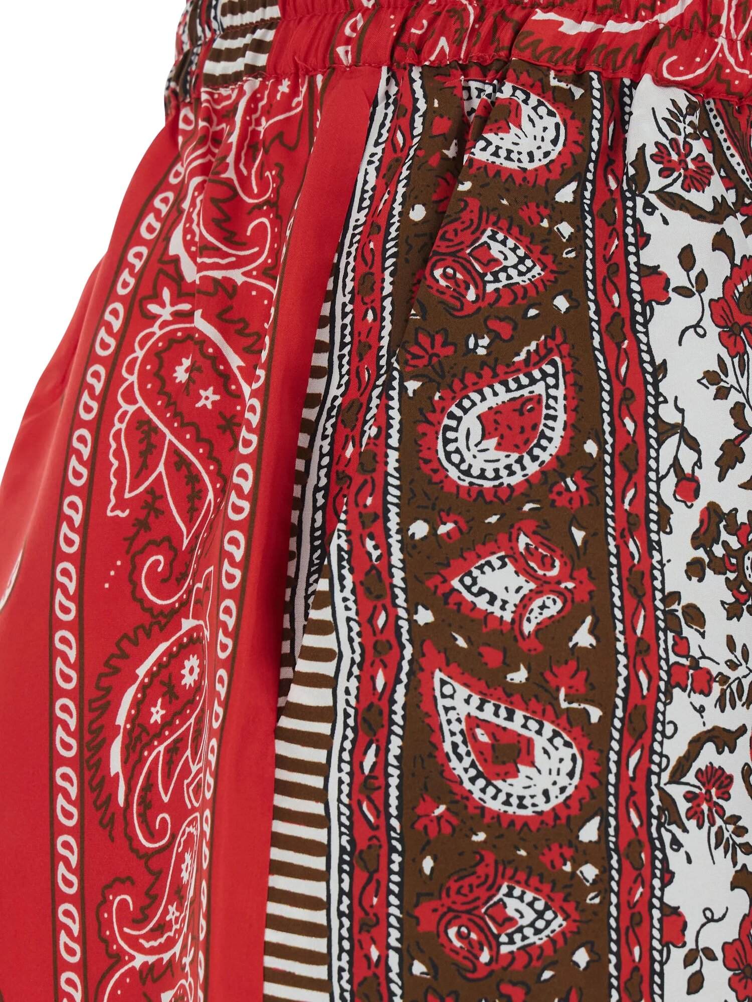 Шорты P.A.R.O.S.H. Paisley-print drawstring shorts, размер S, red — фото 1