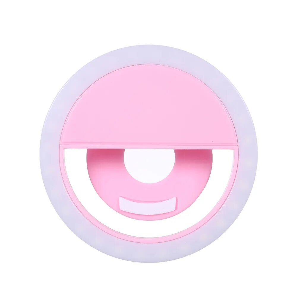 Светодиодная круглая вспышка для селфи, заполняющая клипса, портативная лампа для камеры