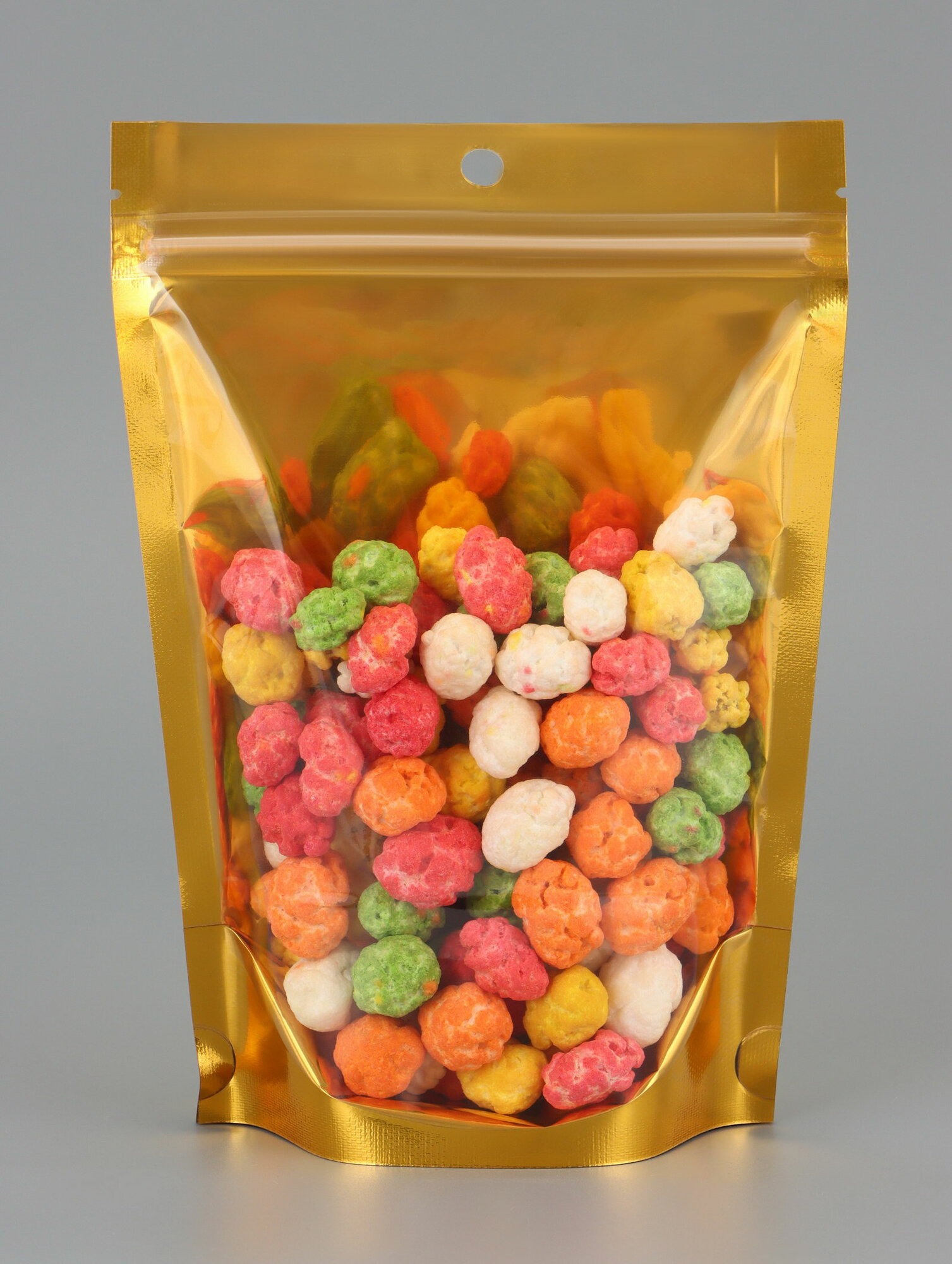 Пакет дой-пак, матовый, золотой, с прозрачной стенкой,14x20x8 см, 100 шт.