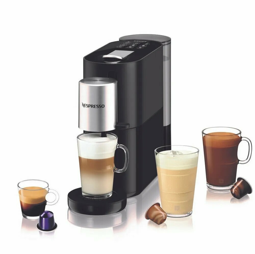 Krups Капсульная кофемашина Nespresso Atelier XN890810, черный, серебристый