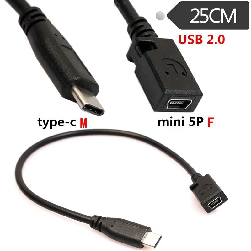 AXONUS Адаптер USB 3.1 Type-C на Mini USB Type C M-Mini 5P F