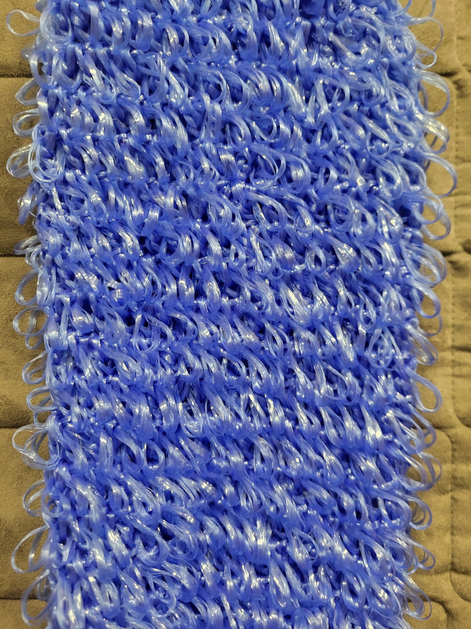 Мочалка для тела с ручками, ручная вязка, массажная, тонизирующая, 35см, с ручками 75см