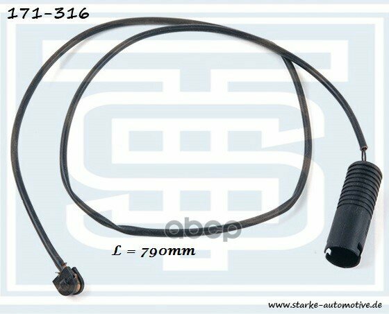 Датчик износа тормозных колодок_BMW E36 (316i-328i/M3) 09.90-- L=800mm задний/34351181342/344 34351181342/344 STARKE арт. 171316