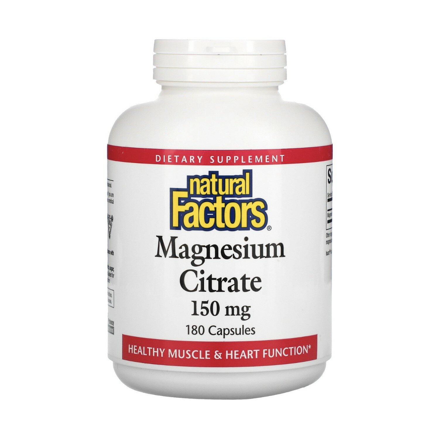 Natural Factors Magnesium Citrat 150 мг 180 капсул