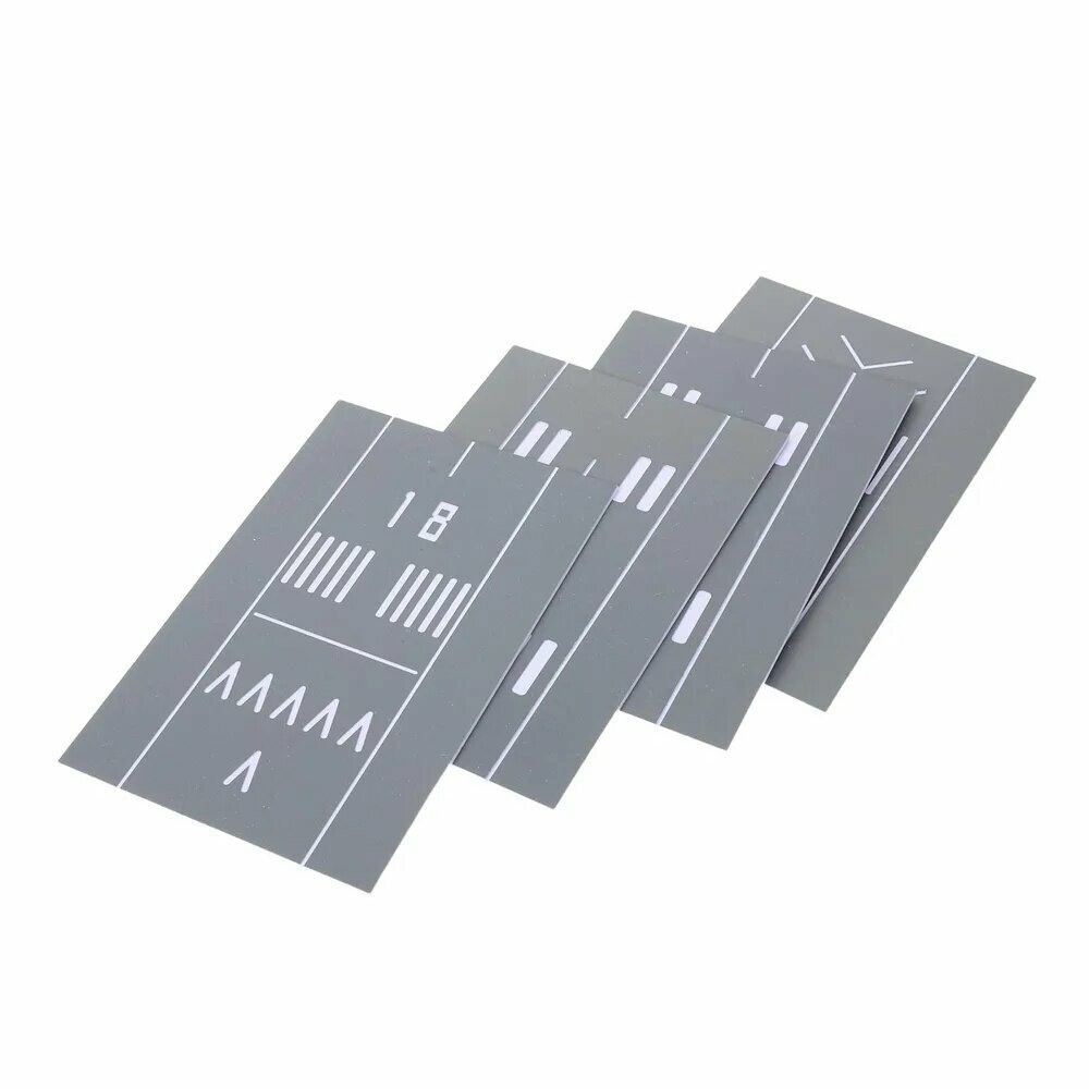 Пластиковая взлётно-посадочная полоса для моделей самолётов тёмно-серого цвета для диорам и декора