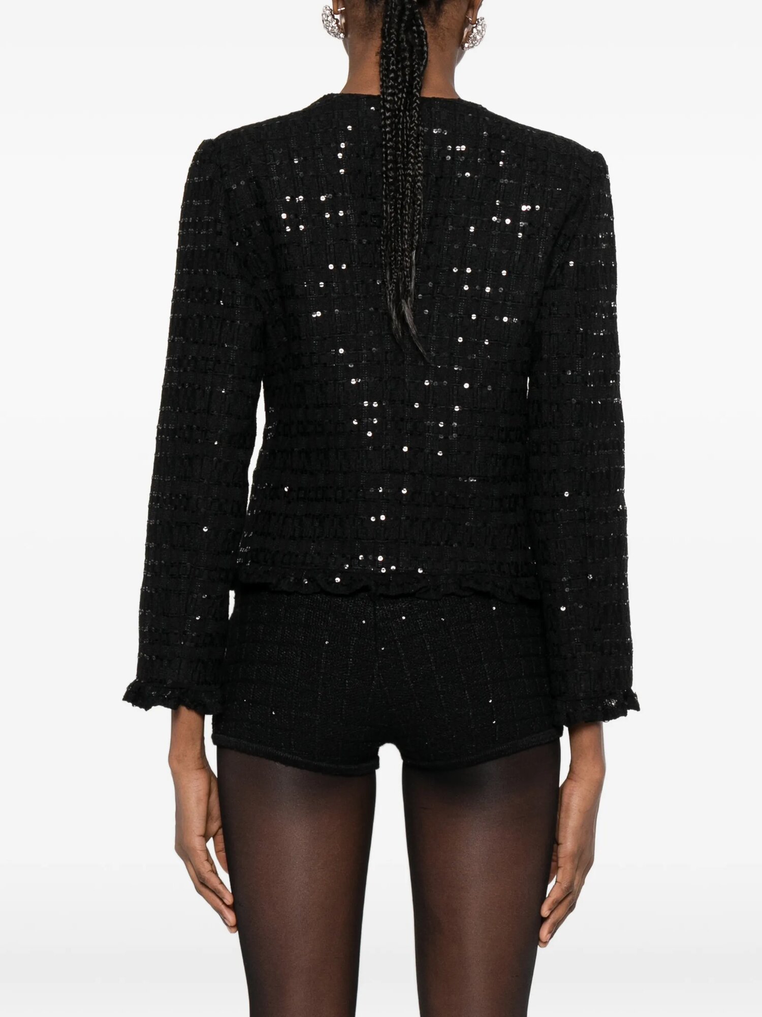 Куртка Alessandra Rich Sequinned bow-embellished jacket, размер 42 — фото 1