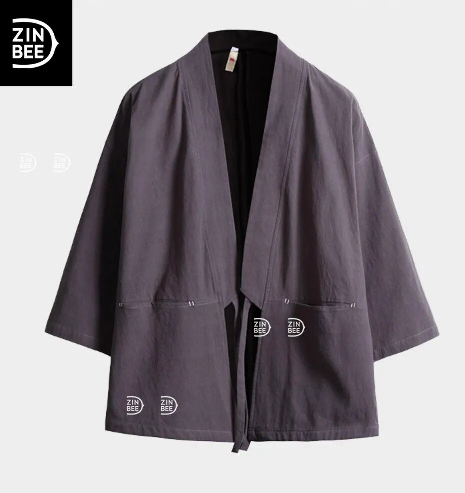 Рубашка ZinBee Рубашка Гавайская Хаори летняя оверсайз