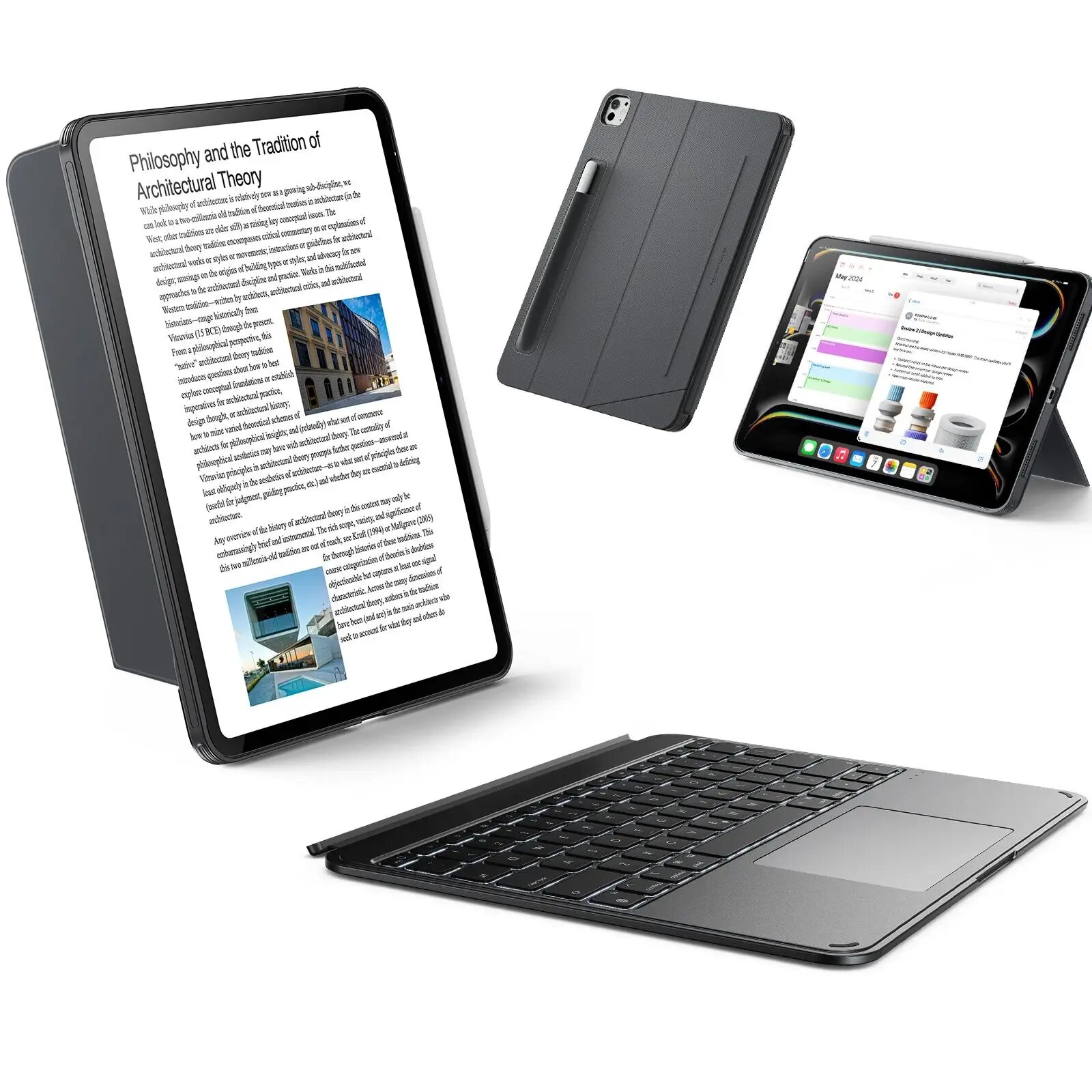 Чехол ESR для iPad Pro 13 дюймов с клавиатурой Air 11 M4 M3 M2