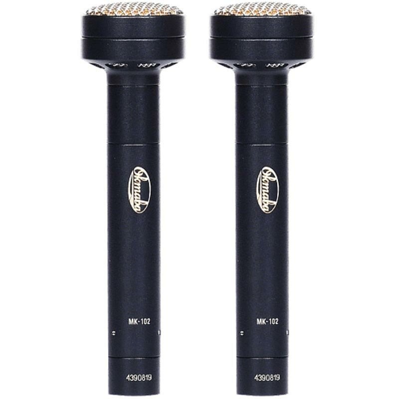 Микрофон студийный конденсаторный Октава МК-102 стереопара черный в деревянном футляре