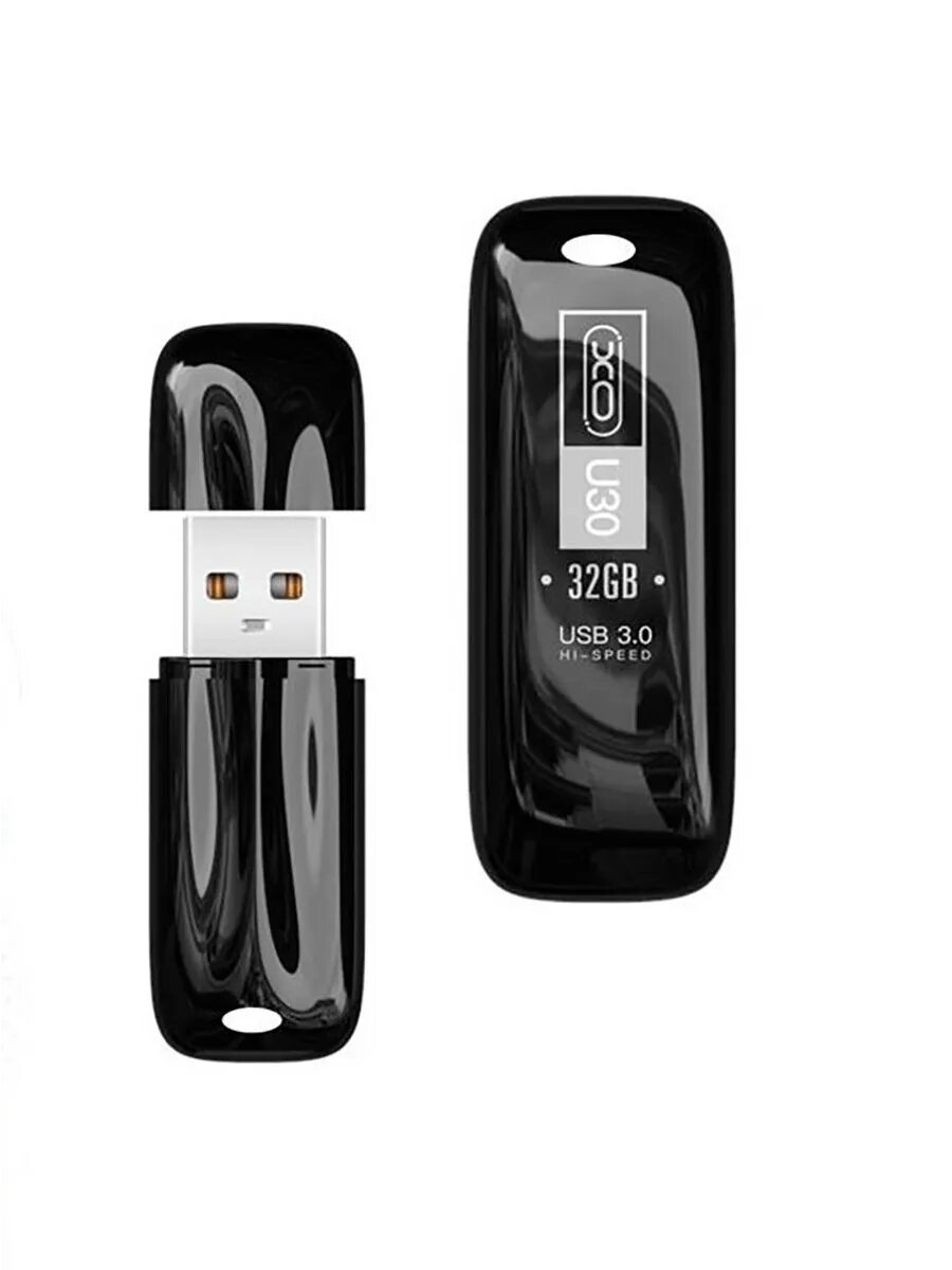 Внешний накопитель USB 3.0 XO U30 32Gb, черный / флешка 32 ГБ