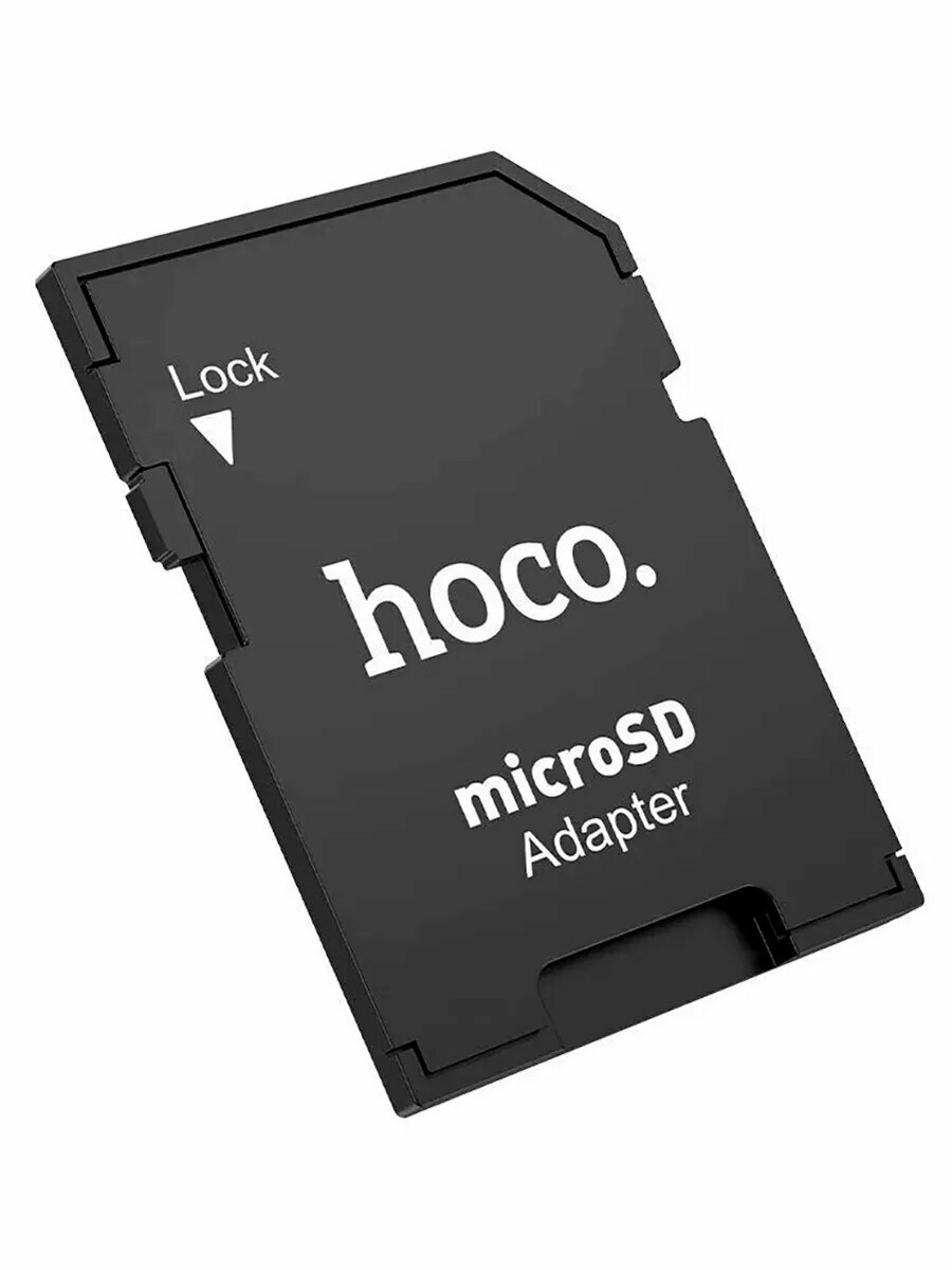 Адаптер Hoco HB22 для карт памяти MicroSD на SD карту, черный