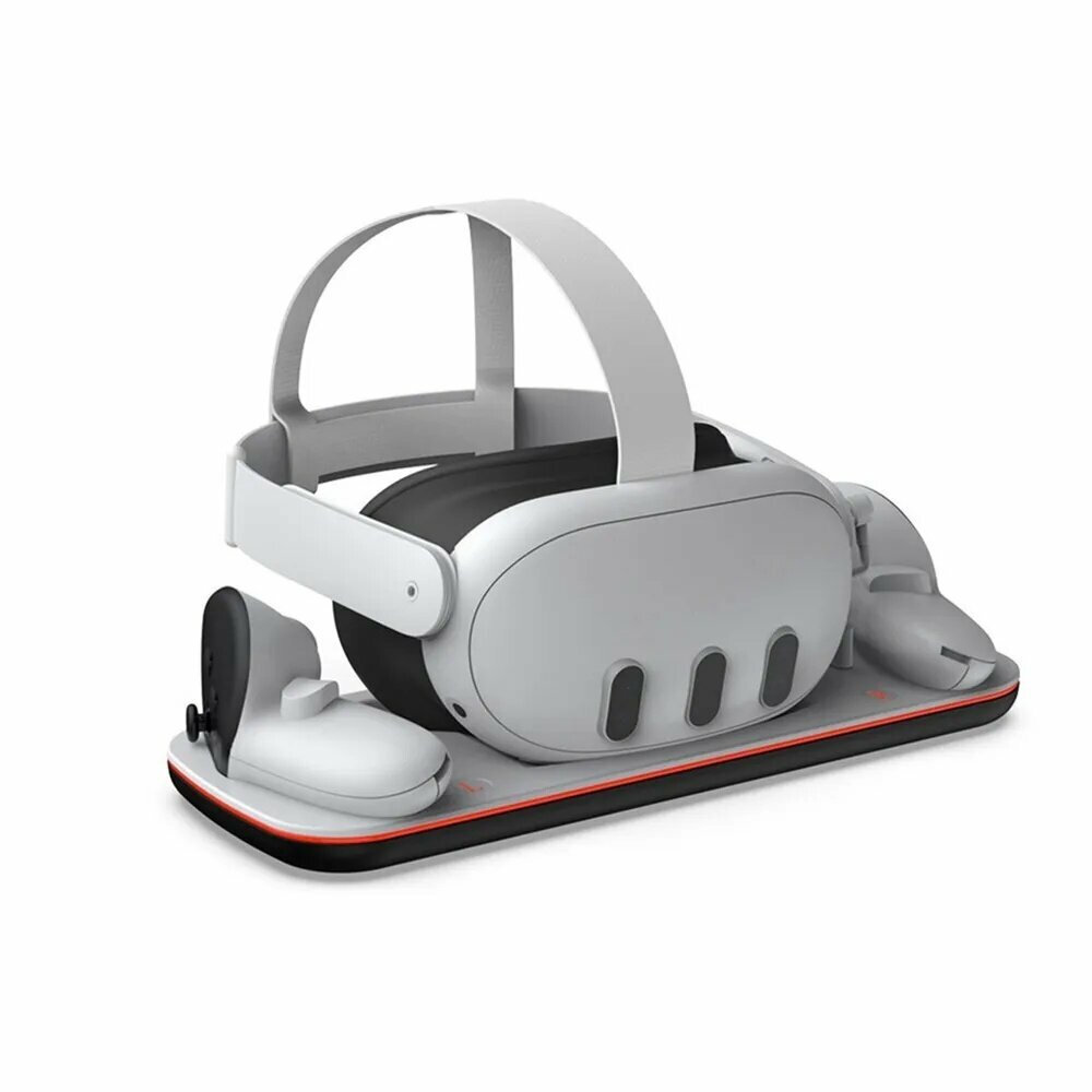 Зарядная база для шлема Meta Quest 3S VR с поддержкой VR-захвата и светодиодной подсветкой