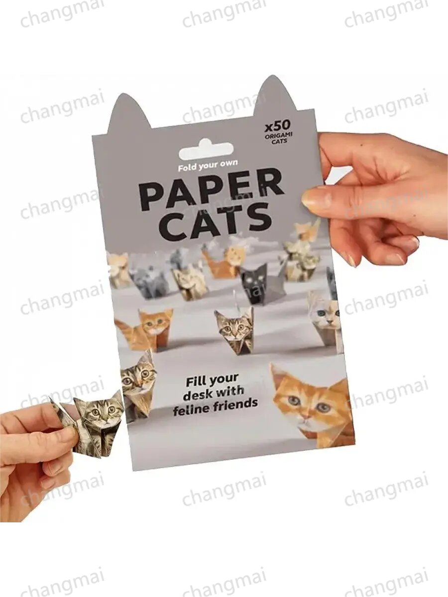 Бумага оригами коты 50 листов подарок любителям