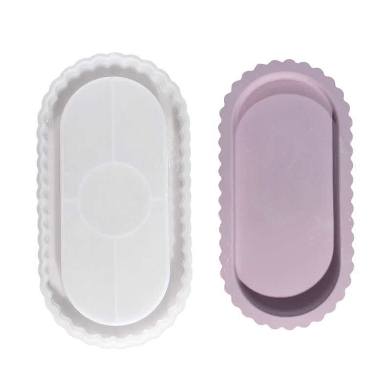 Большая Овальная Прочная Силиконовая Форма для Лотков из Смолы и Бетона, Принадлежности для Рукоделия, Украшения дома, Кастрюли для Ежедневного использования