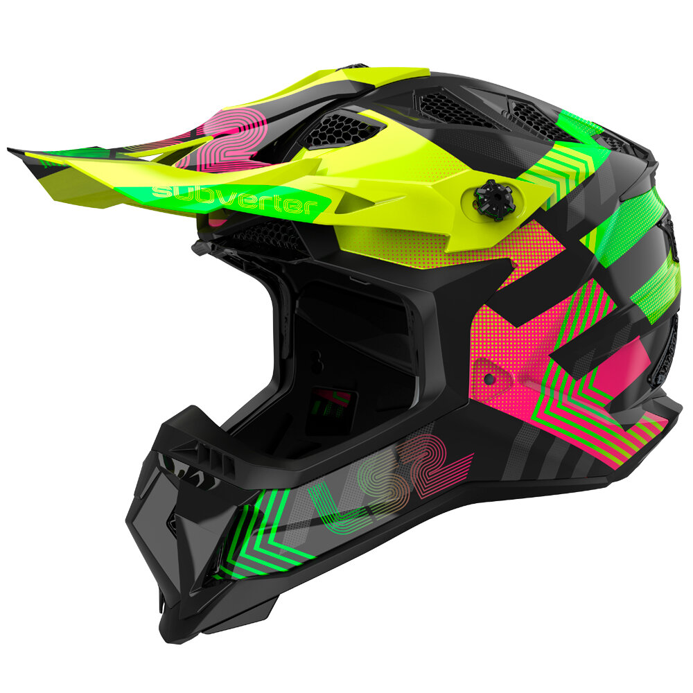 Мотошлем кроссовый LS2 MX700 SUBVERTER II EVO CHROMATIC (черный, M)