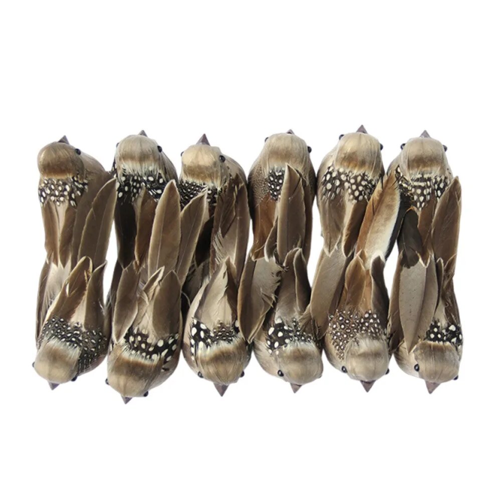 Искусственные воробьи из пенопласта 6 шт.