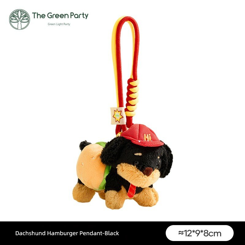 Подарок на день рождения: кулон-гамбургер в виде таксы для девочек, брелок-кукла TheGreenParty, небольшой подарок для