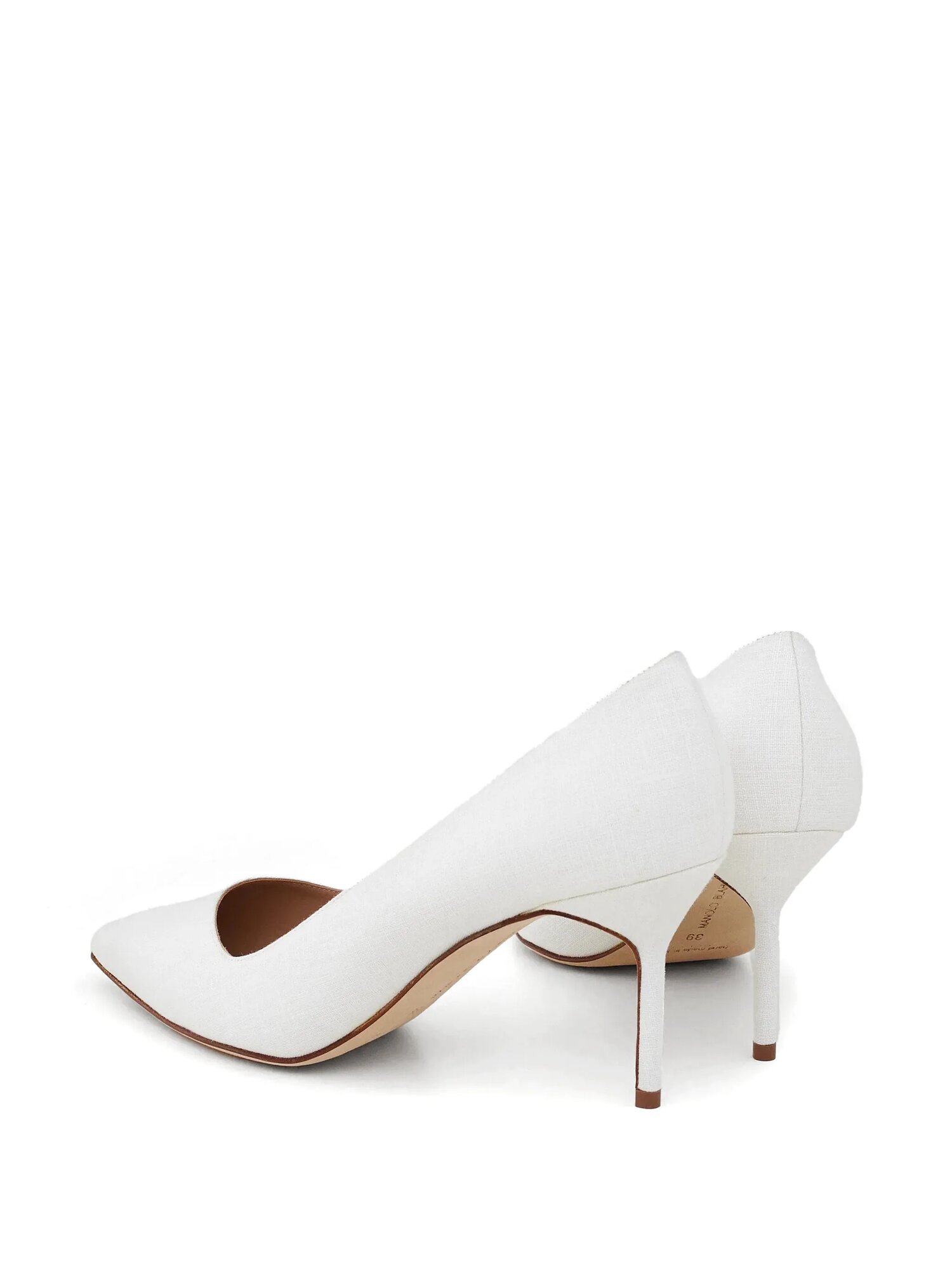 Туфли Manolo Blahnik Bpointed-toe pumps, размер 36,5, white — фото 1