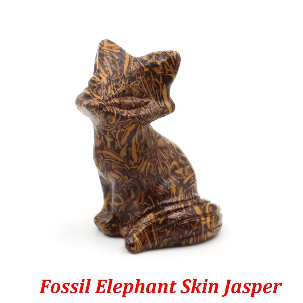 1,5 "статуя лисы из натурального камня, Рейки, целебный кристалл, драгоценный камень, аметист, кварц, фигурка животного, ручная резьба, поделки, домашний декор, подарки