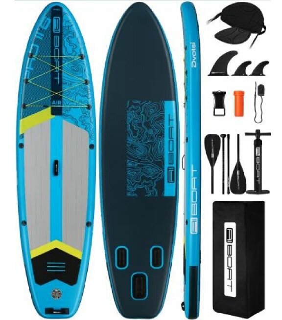 SUP-доска надувная PRO 351-89-15 см, до 230 кг, с сиденьем, полный комплект