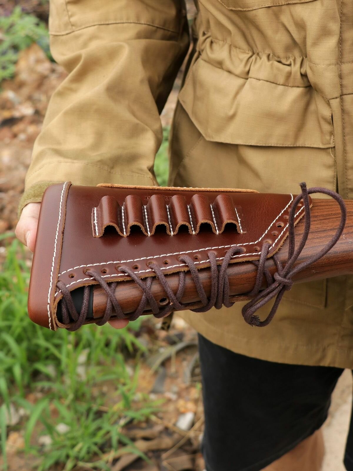 TOURBON Винтовка .308, .223, .243, 30-30 Кожаная Задняя Ложа