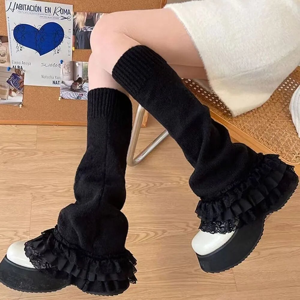 Женские гетры "Гетры" с оборками, материал лавсан, один размер, на любой сезон