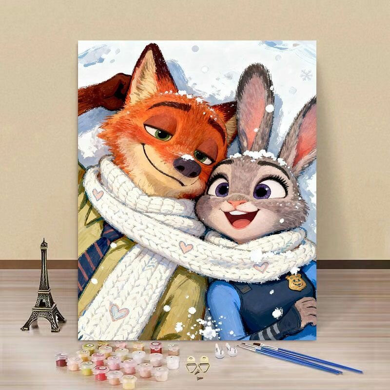 Картина по номерам 40х50 Зверополис Zootopia