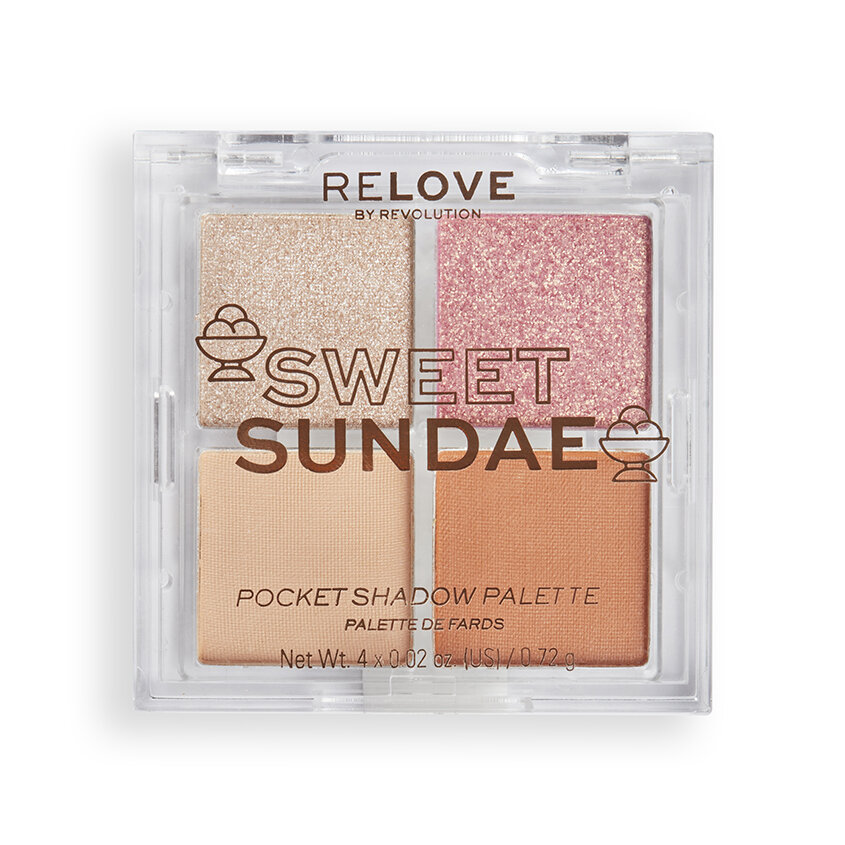 Палетка теней для век REVOLUTION `RELOVE` POCKET PALETTE тон Sweet Sundae