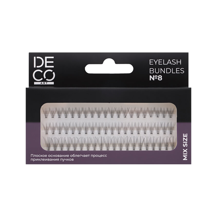 Пучки ресниц DECO. ART EYELASH BUNDLES набор №8 (микс размеров)
