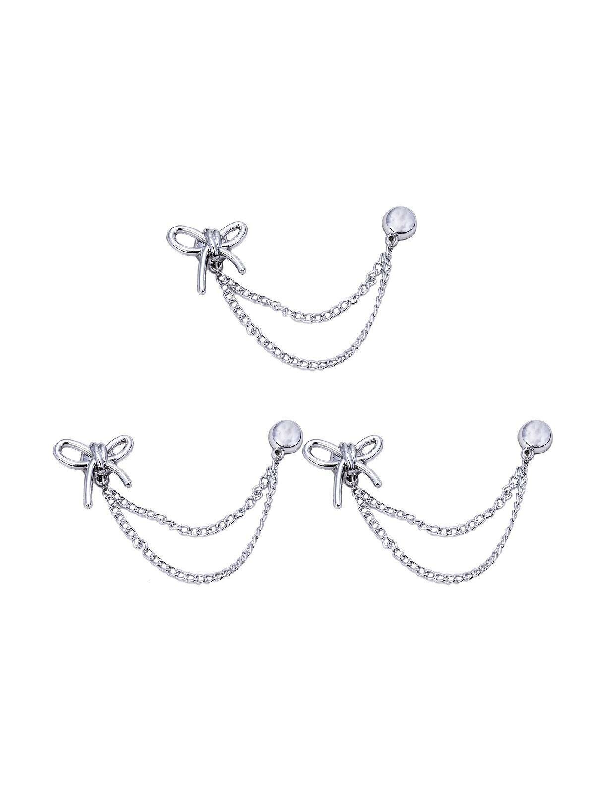 Магнитные брошь-зажимы «Сердце» с мишкой, Форма лука