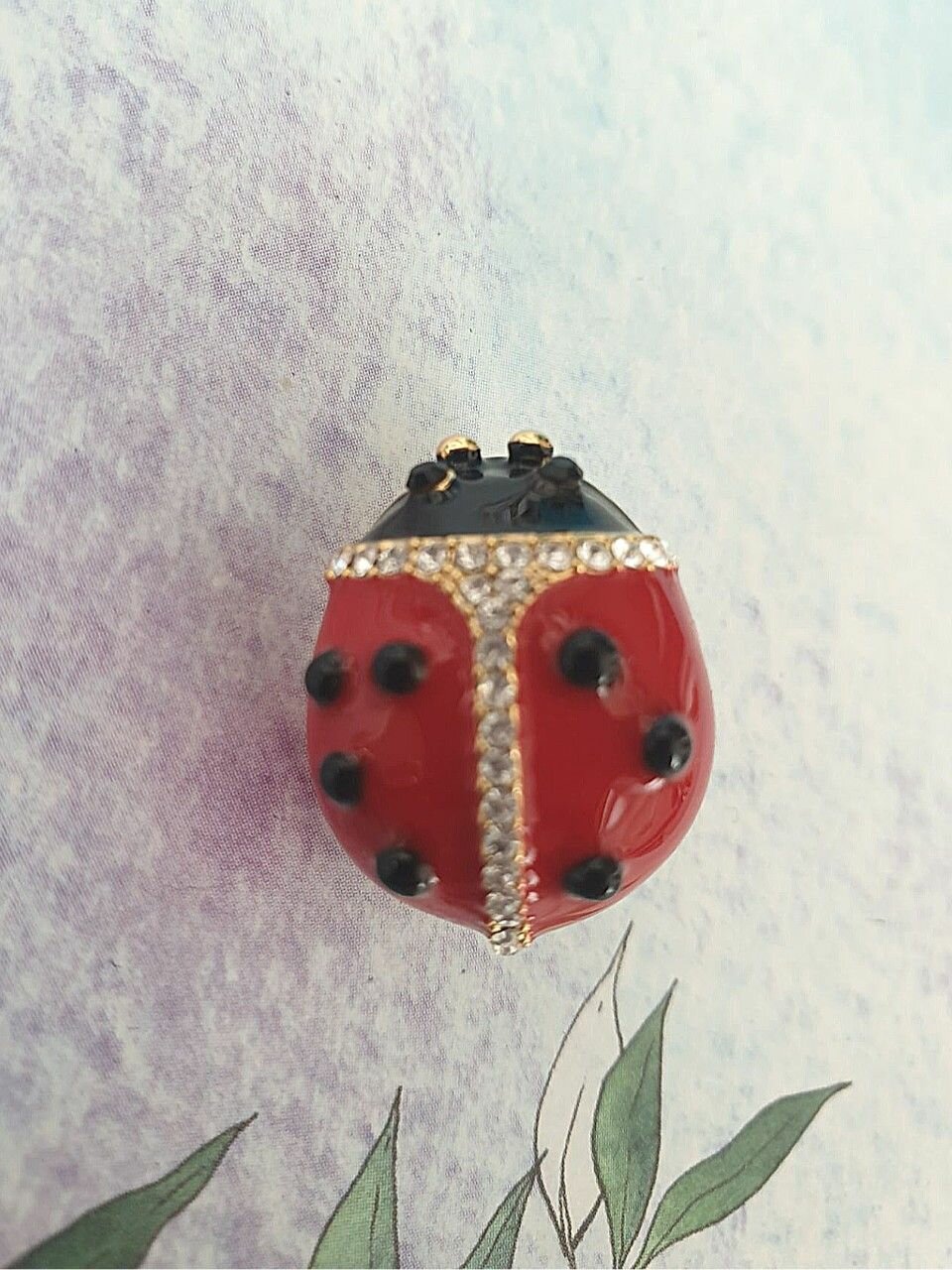 Брошь, кристалл, стразы