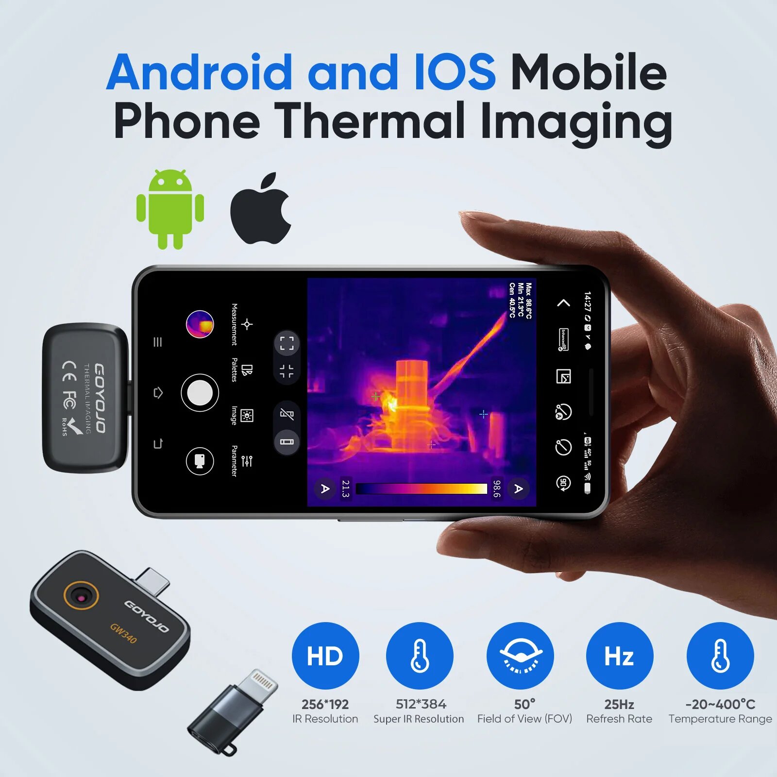 GOYOJO GW340 Тепловизор для смартфона GW340(340x340)