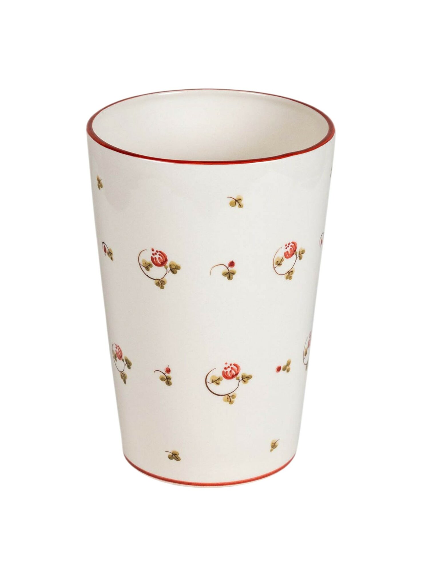 Ваза Дымов Керамика Шиповник 205х145 мм, керамика, белый/красный