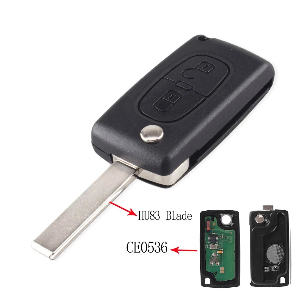 Ключ-раскладушка KEYYOU для Peugeot 307 207 107 308 3008 407 407 607 Citroen C2 C3 C4 C5 C6 C8 433 МГц чип ID46