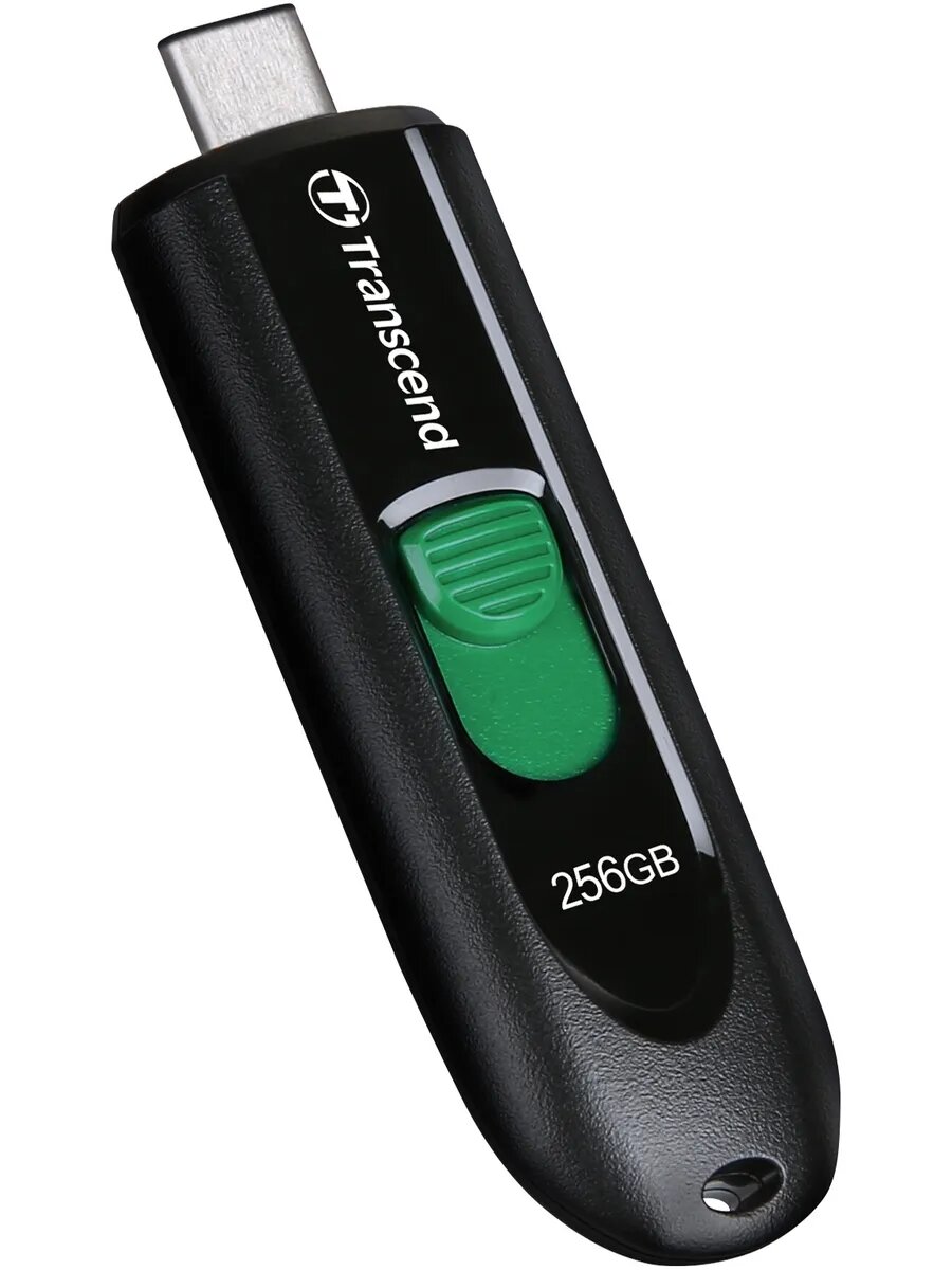 Флеш-накопитель Transcend JetFlash 790C TS256GJF790C объёмом 256 ГБ, чёрного цвета