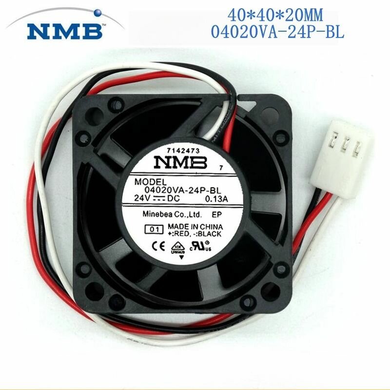 Осевой вентилятор NMB 4CM 04020VA-24P-BL 24V 0.13A 9500RPM 11,3CFM 40х40х20мм 3Pin ,40mm вентилятор охлаждения
