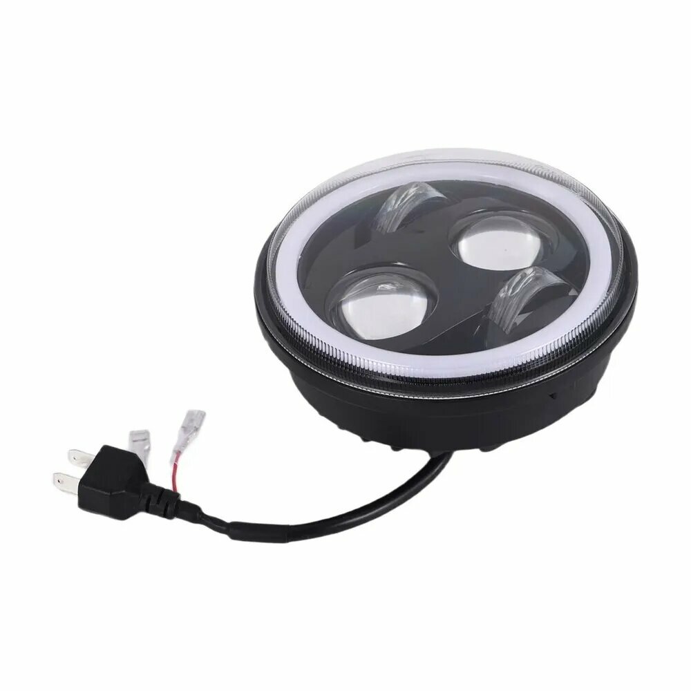 Светодиодная фара 5,75, мотоциклетная 5-3/4 с белым ореолом ДХО для Sportster Iron 883 Dyna Street Bob